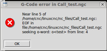 Call external subroutine not working in recent versions of LCNC - LinuxCNC