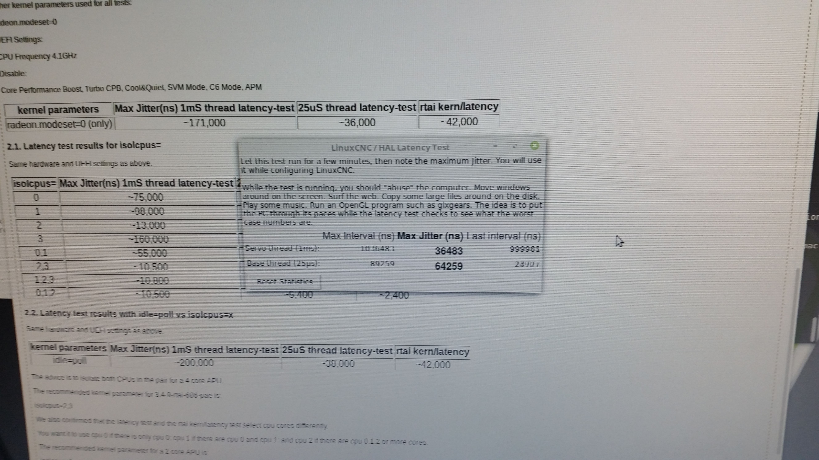 Unexpected realtime delay error message - Page 2 - LinuxCNC