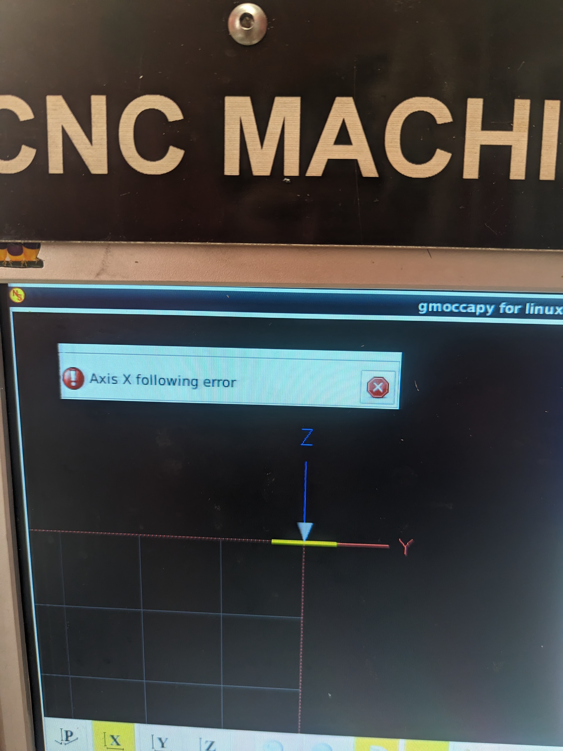 Following Errors Linuxcnc 1131